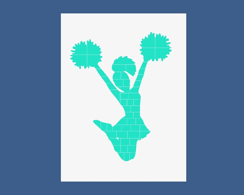Printable Cheerleading Gift Collage Template | Editable Collage for ...