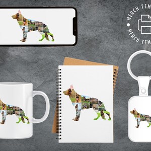 PRINTABLE German Shepherd Gift Collage Template | Editable Collage for ...