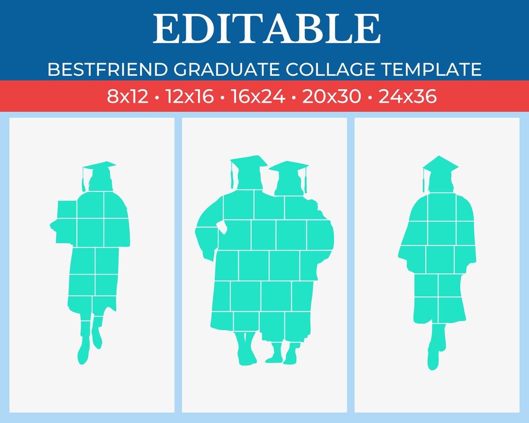 Picture Collage Graduate Template | Bestfriend Graduate | Gridart Canva ...