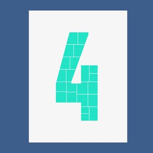 4th Number Collage Frame | 4 Collage Frame Canva Editable | 4th ...