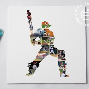 Baseball Player Collage Canva Template | Editable Collage | Download ...