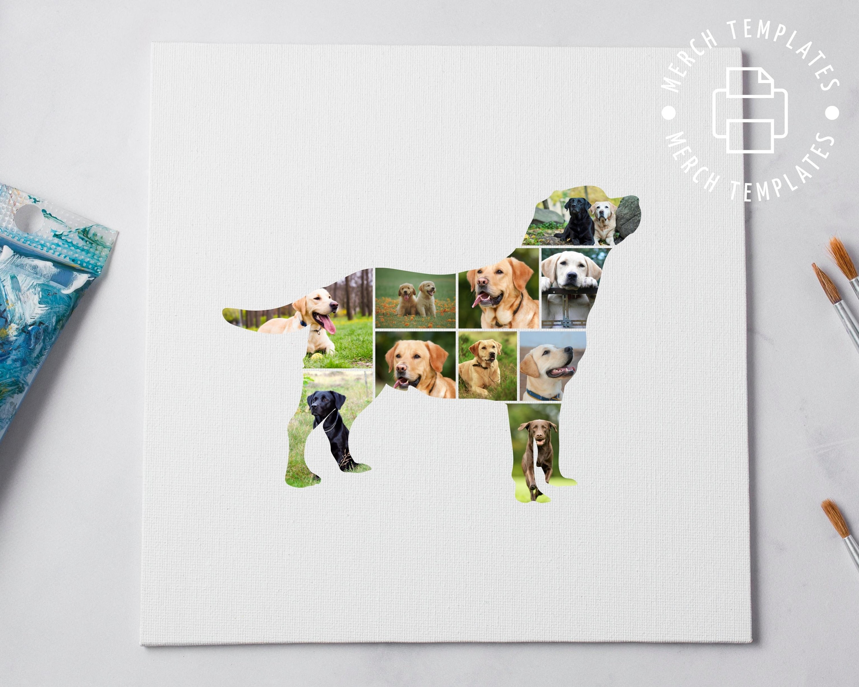 PRINTABLE Labrador Gift Collage Template Editable Collage for Labrador ...