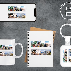 Picture Collage Diagonal Template | Gridart Canva | Image Collage | Pic ...