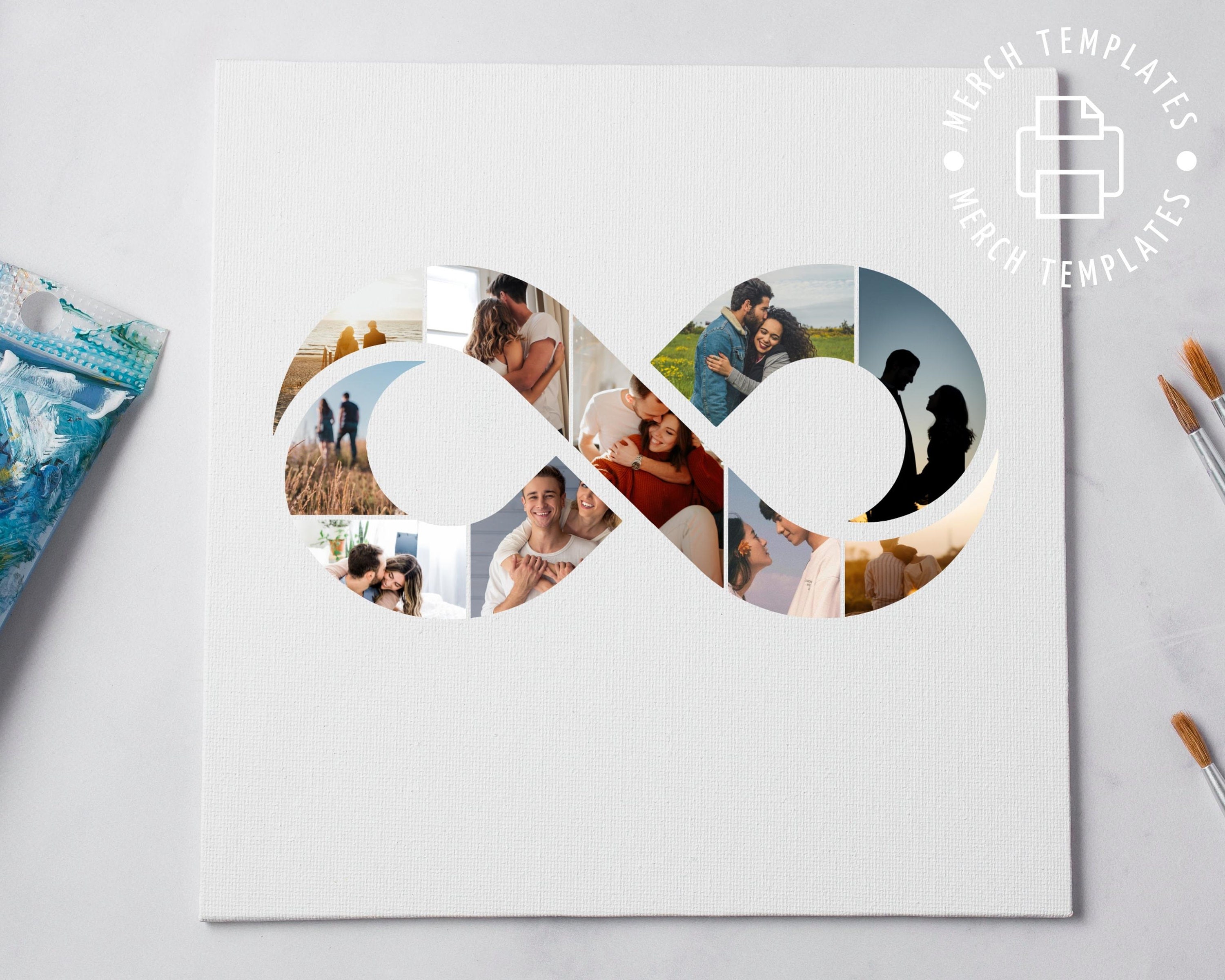 Picture Collage Infinity Sign Template Gridart Canva Image Collage Pic ...