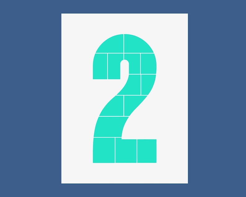 2nd Number Collage Frame 2 Collage Frame Canva Editable 2nd Birthday ...