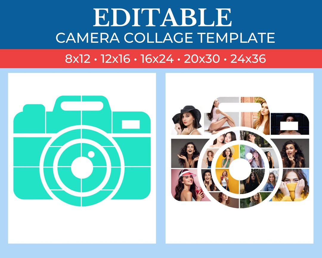 Picture Collage Camera Template | Gridart Canva | Image Collage | Pic ...