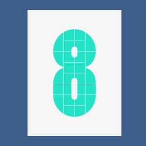 8th Number Collage Frame | 8 Collage Frame Canva Editable | 8th ...