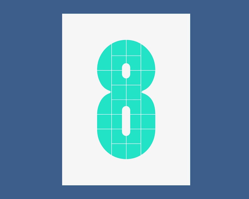 8th Number Collage Frame | 8 Collage Frame Canva Editable | 8th ...