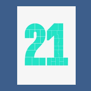 21 Number Collage Frame | 21st Collage Frame Canva Editable | 21st ...