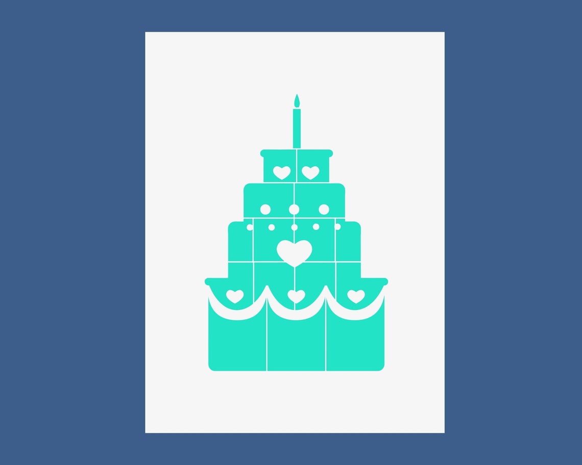 Birthday Collage Cake Happy Birthday Collage Gridart - Etsy