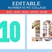 PRINTABLE 10 Number Collage Frame | 10 Collage Frame Canva Editable ...