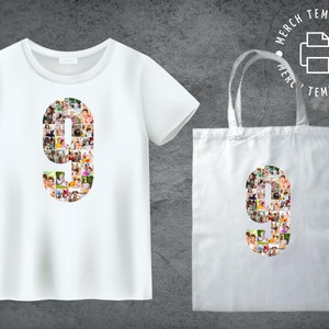 9th Number Collage Frame | 9 Collage Frame Canva Editable | 9th ...