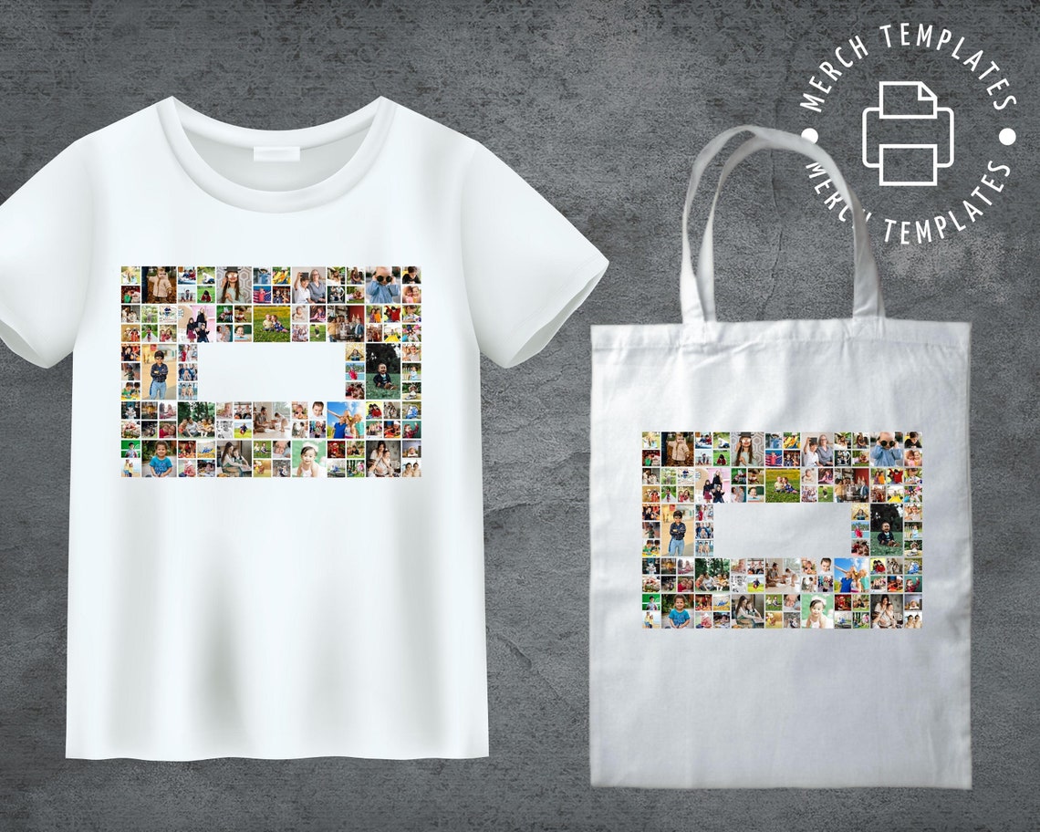PRINTABLE 100 Photos Collage Template Canva | Photo Collage Good for ...