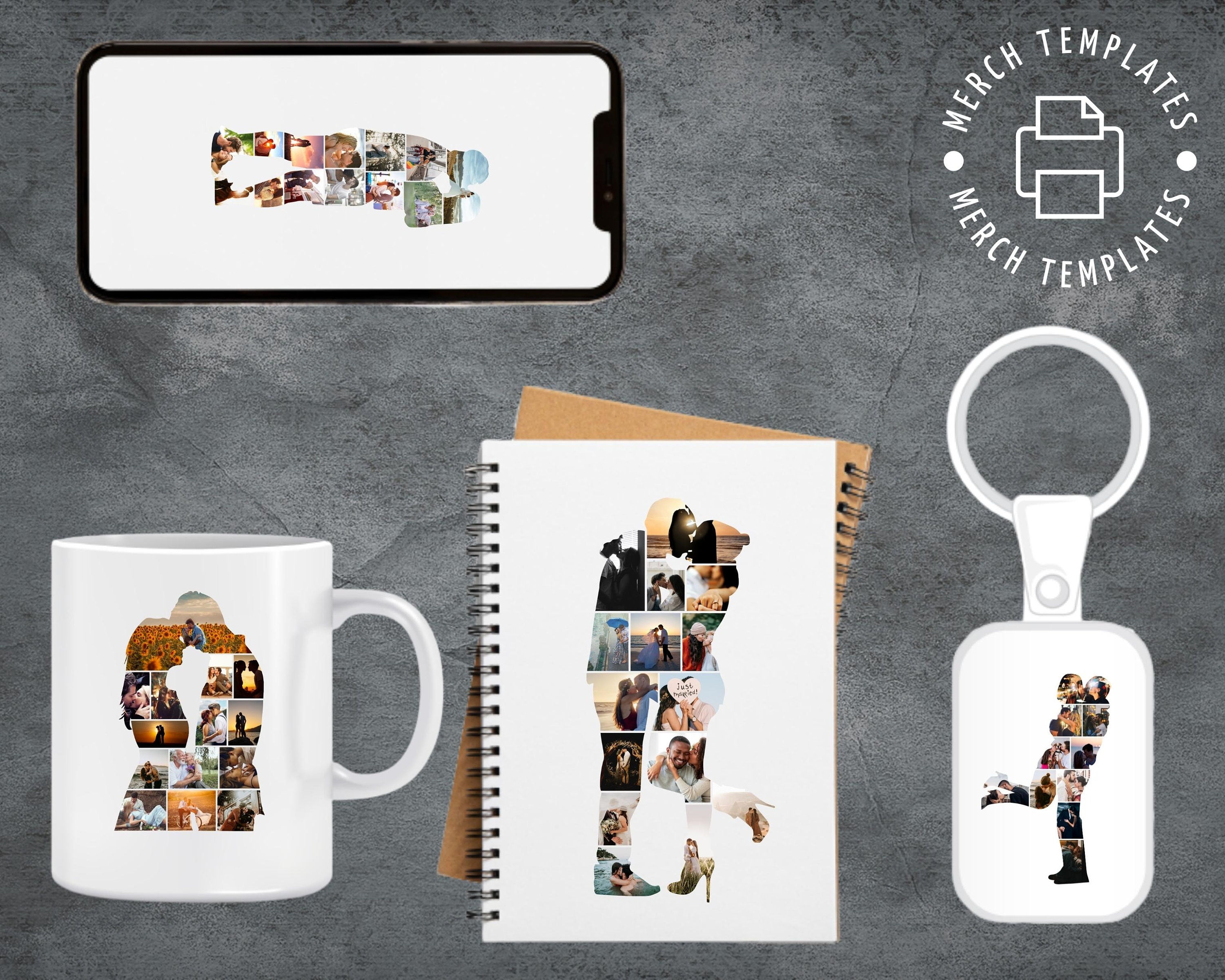 Picture Collage Couple Kissing Photo Template | Gridart Canva | Image ...