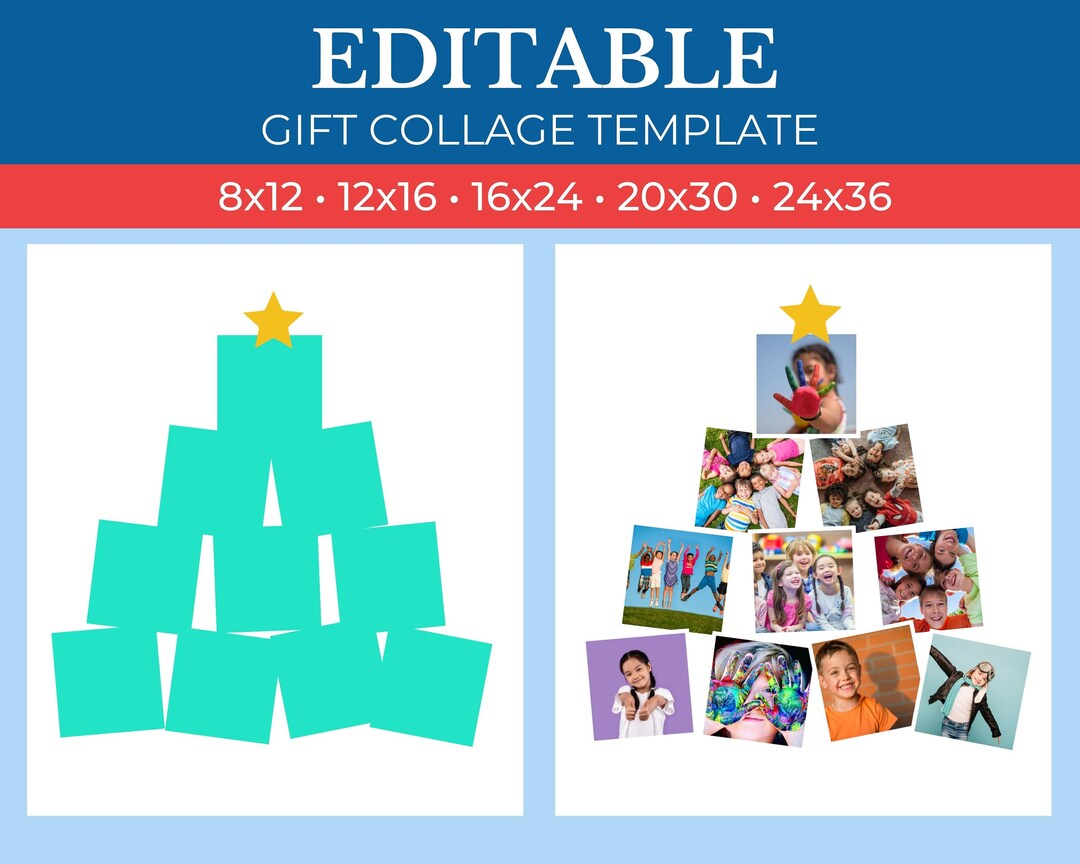 Picture Collage Gift Collage Template | Gridart Canva | Image Collage ...