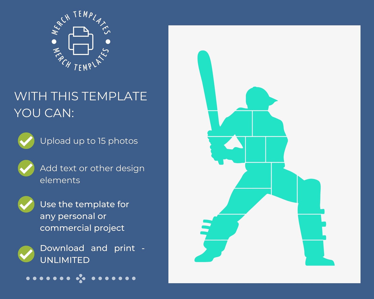 Baseball Player Collage Canva Template Editable Collage Download and ...
