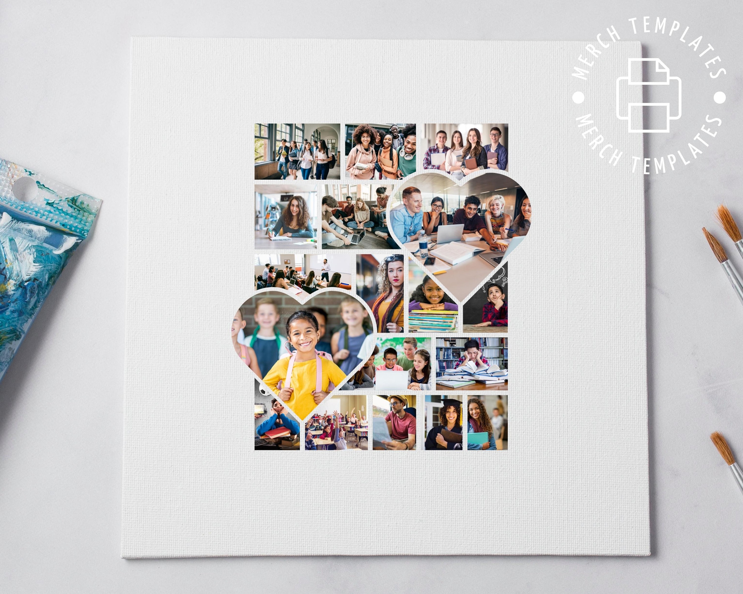 Picture Collage 18 Photo Template | Gridart Canva | Image Collage | Pic ...
