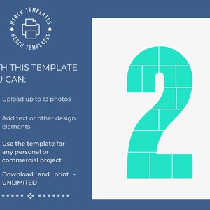 2nd Number Collage Frame | 2 Collage Frame Canva Editable | 2nd ...