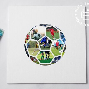 Soccer Gift Collage Template | Editable Collage for Soccer Fans Gifts ...