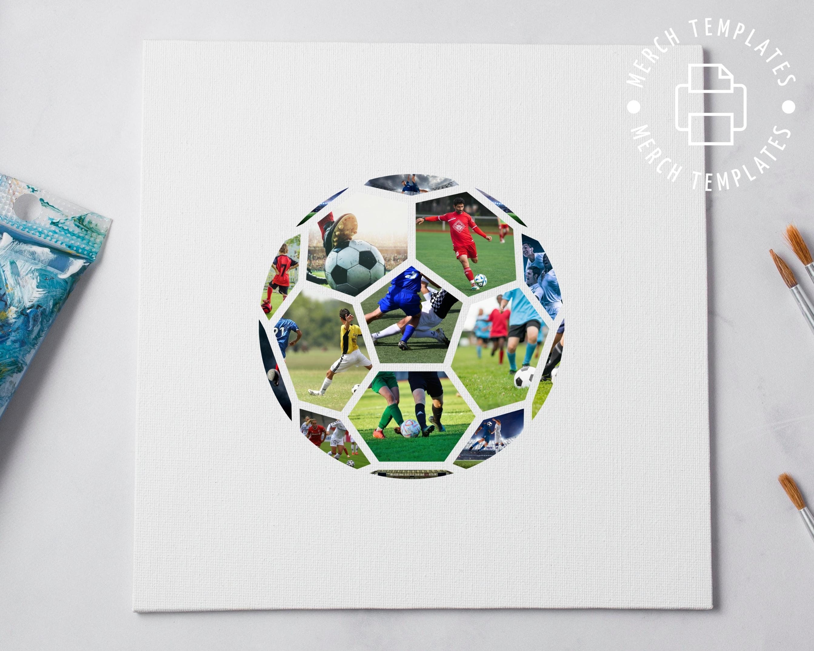 Soccer Gift Collage Template Editable Collage for Soccer Fans Gifts ...