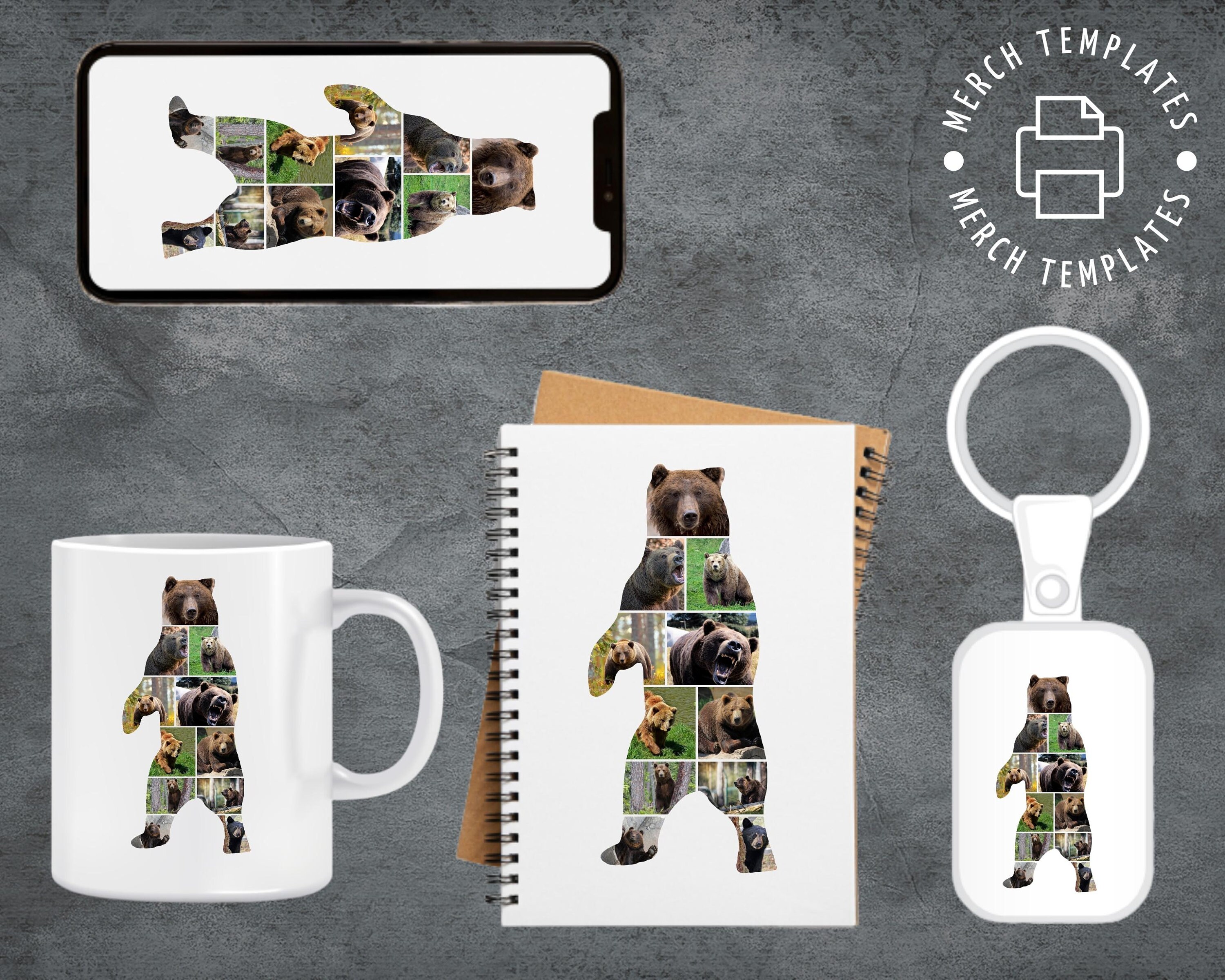 Picture Collage Bear Template Gridart Canva Image Collage Pic Stitch ...