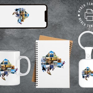 PRINTABLE Bass Fish Gift Collage Template | Editable Collage for Bass ...