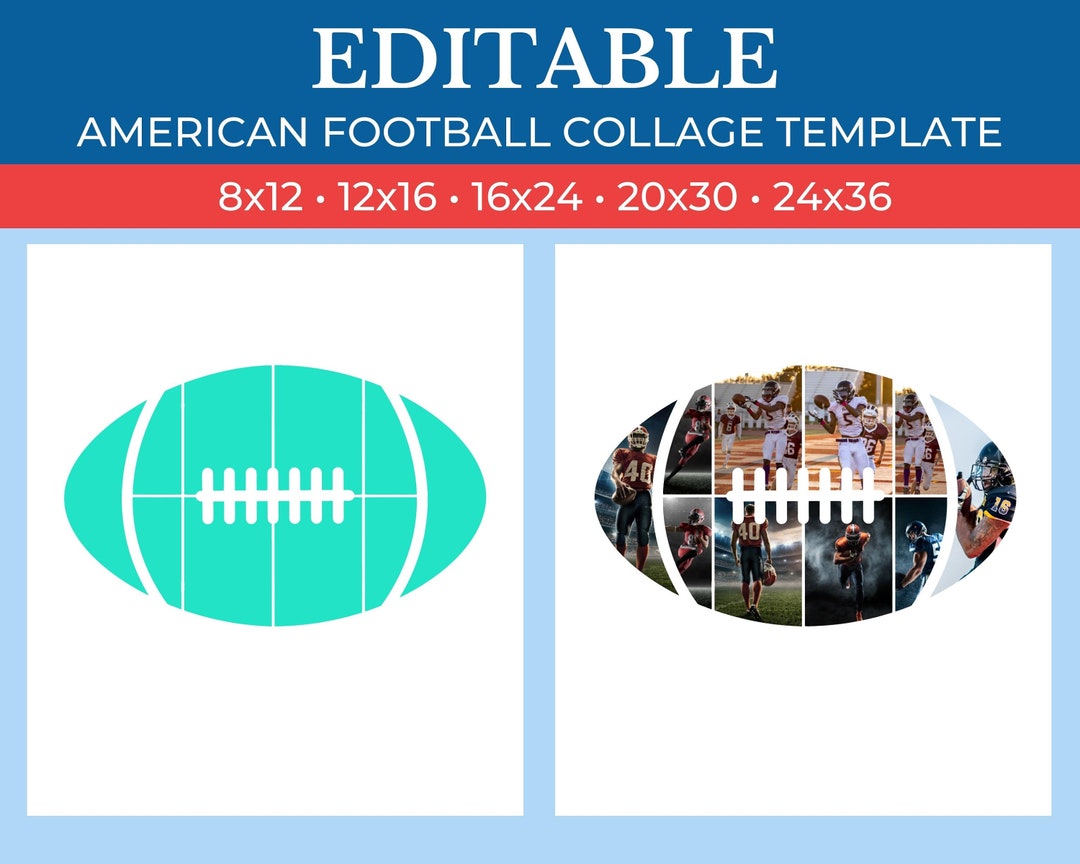 Football Gift Collage Template | Editable Collage for Football Fans ...