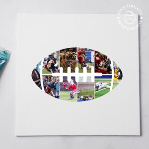 Custom American Football Picture Collage - Personalized Photo Collage ...