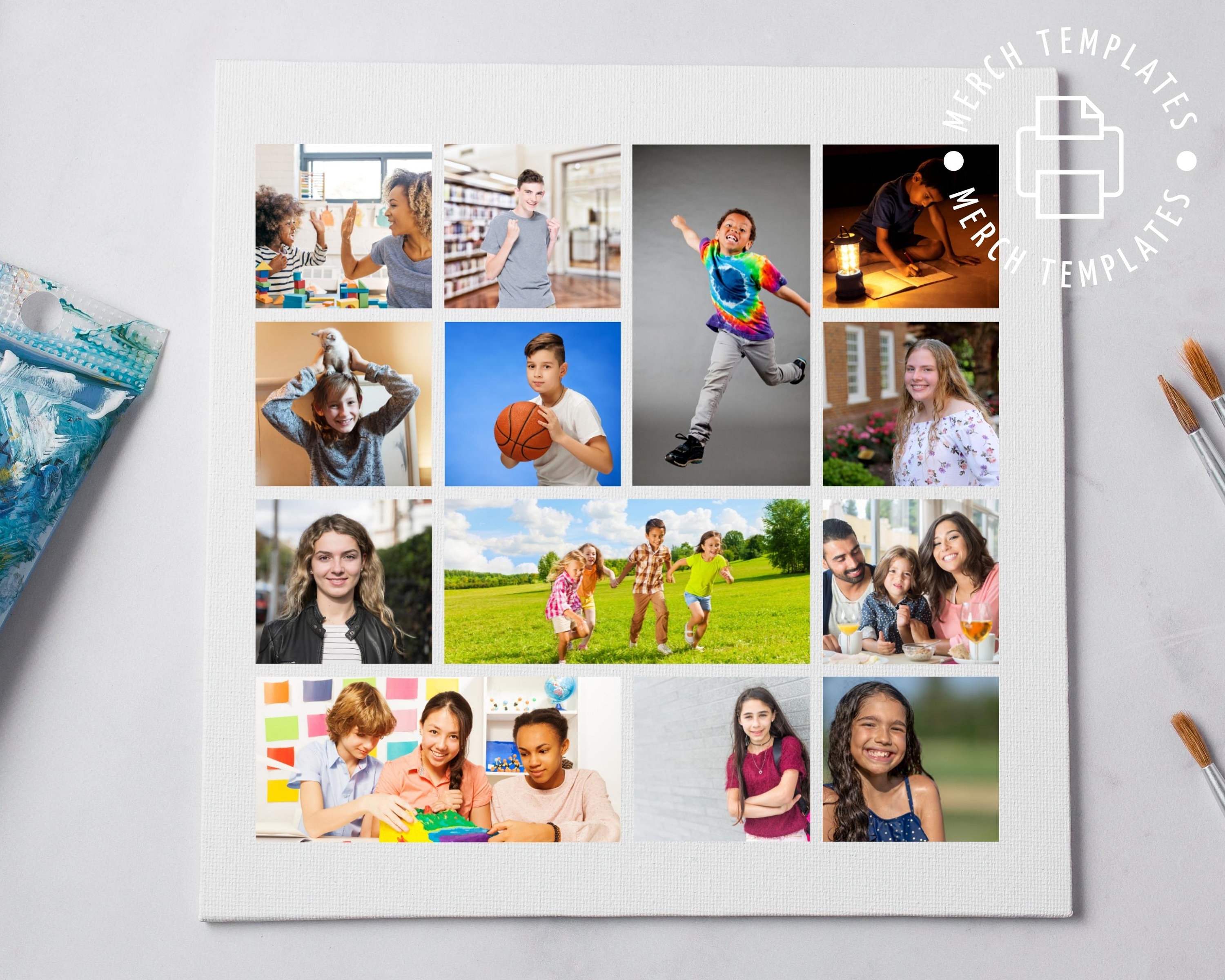 Picture Collage 13 Photo Template Gridart Canva Image Collage Pic ...