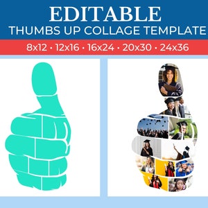 Picture Collage Thumbs up Template | Gridart Canva | Image Collage ...
