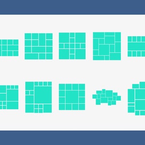 Picture Collage 13 Photo Template | Gridart Canva | Image Collage | Pic ...