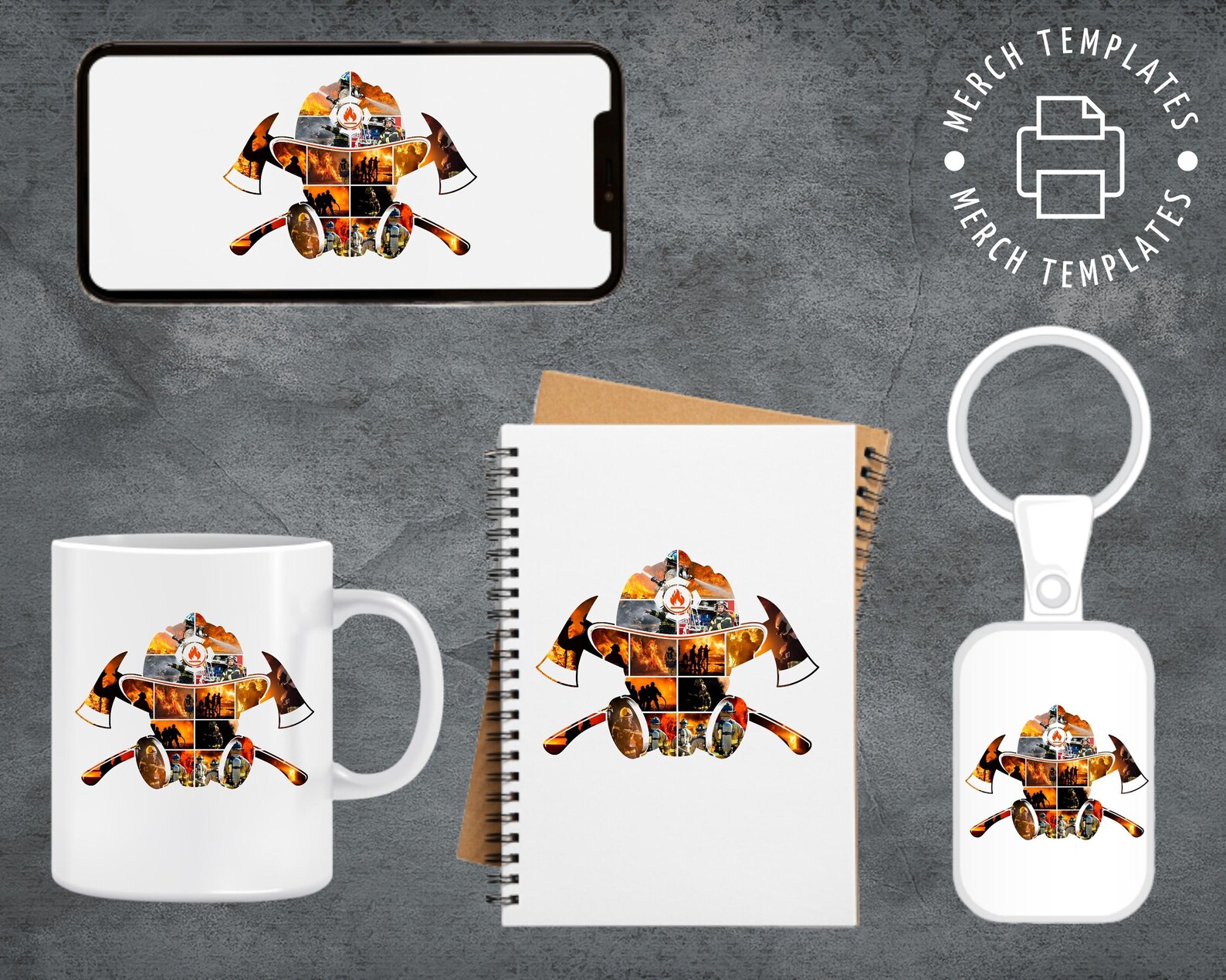 Firefighter Gift Collage Template | Gridart Canva | Image Collage | Pic ...