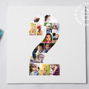 2nd Number Collage Frame | 2 Collage Frame Canva Editable | 2nd ...