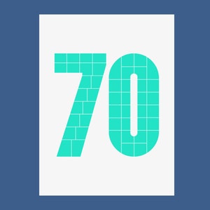 PRINTABLE 70 Number Collage Frame | 70 Collage Frame Canva Editable ...