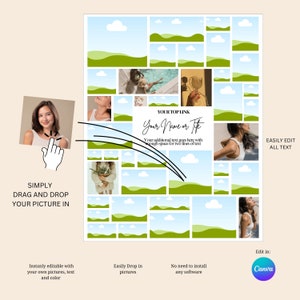 40 Photo Canva Collage Template Personalize With Your Photos Editable ...