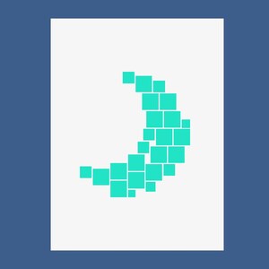 Picture Collage Moon Shape Template | Gridart Canva | Image Collage ...