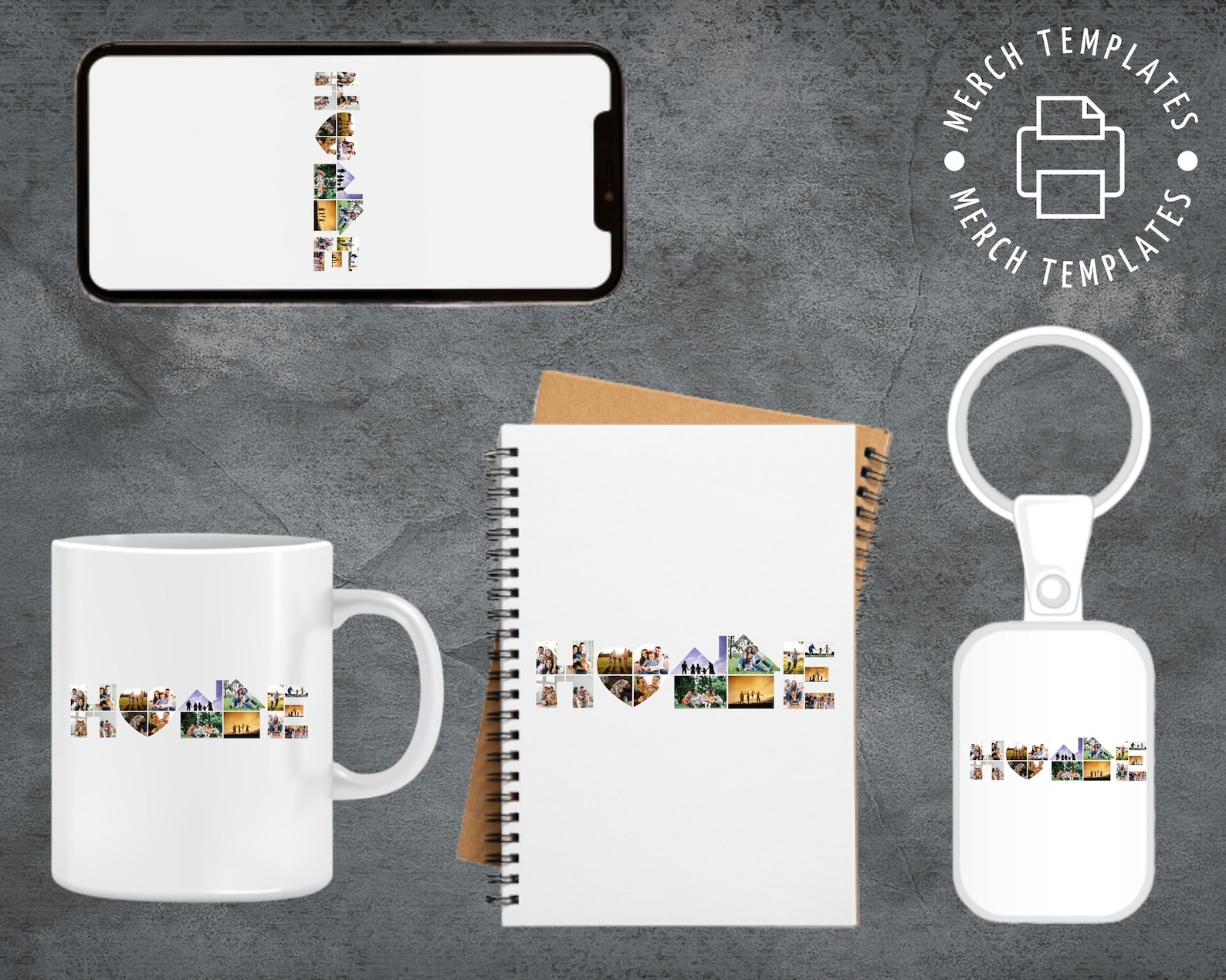 PRINTABLE House Collage Template | Housewarming Gift Collage | House ...