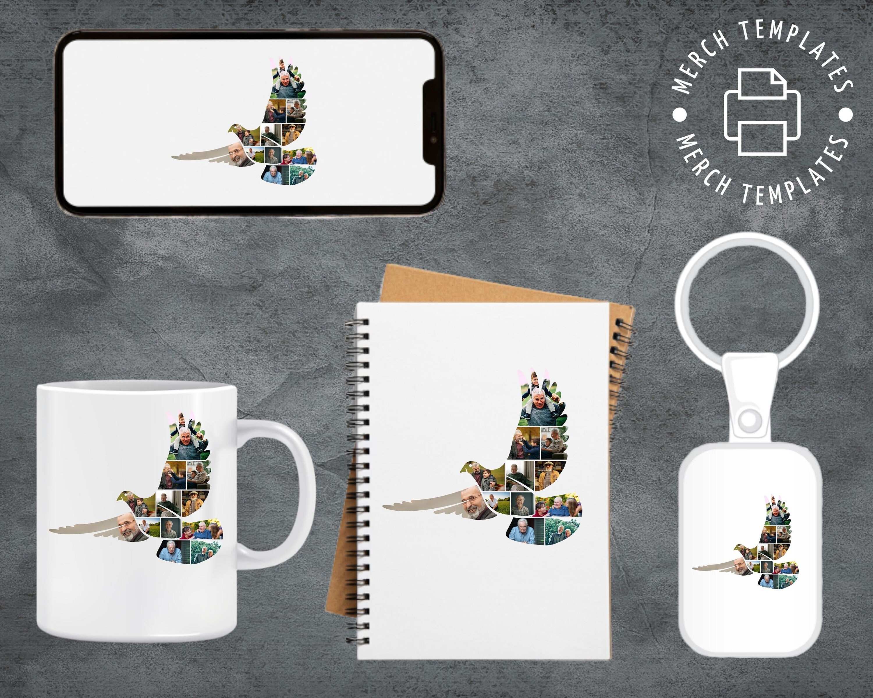 Picture Collage Dove Template | Gridart Canva | Image Collage | Gift ...