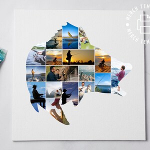 PRINTABLE Bass Fish Gift Collage Template | Editable Collage for Bass ...