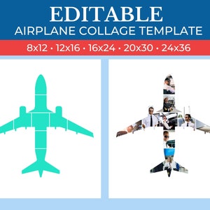 PRINTABLE Airplane Gift Collage Template | Collage for Airplane Crew ...