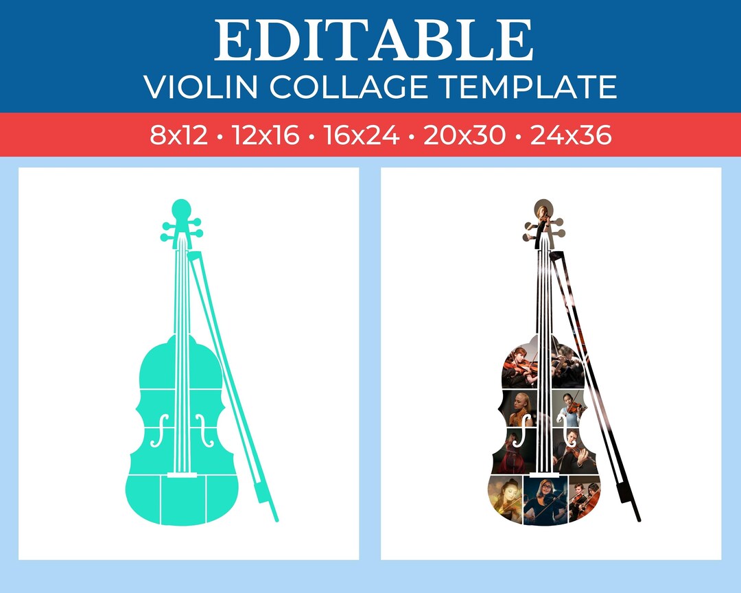 Violin Gift Collage Template | Gridart Canva | Image Collage | Pic ...