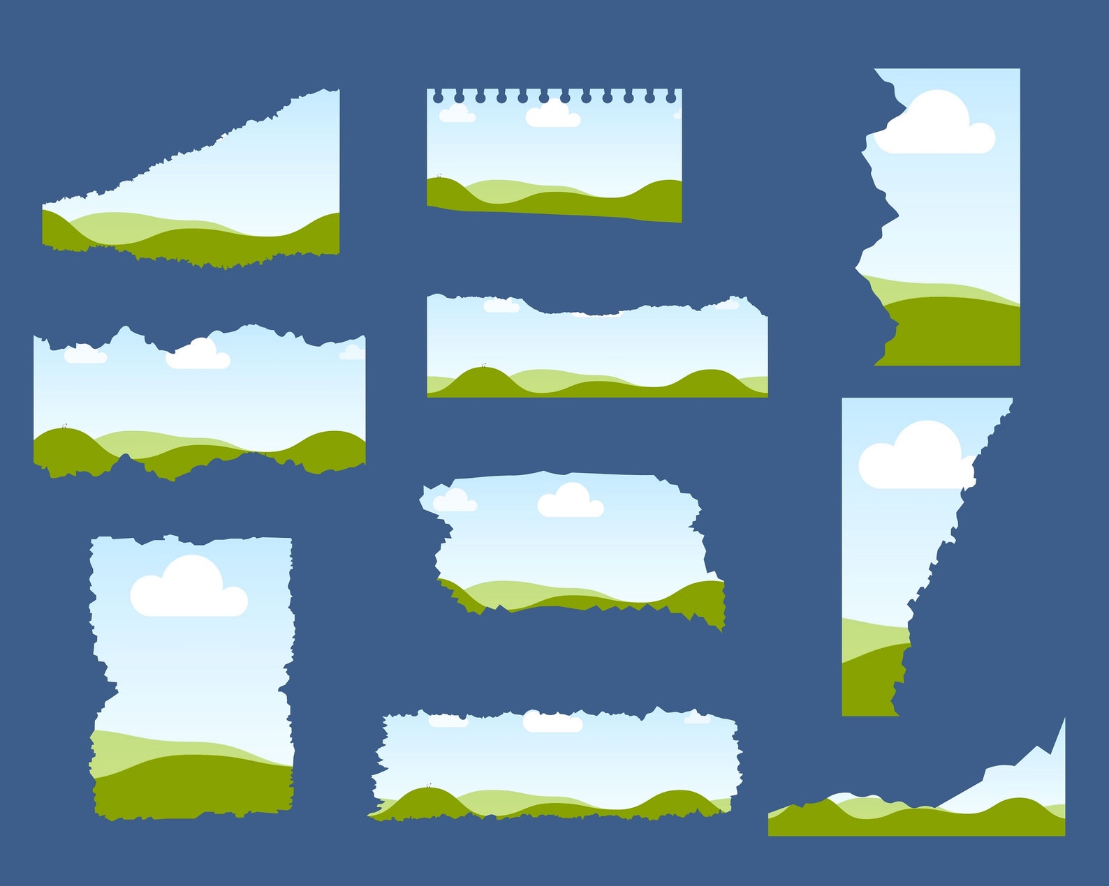 Ripped Paper Canva Frames Template Drag and Drop Your Designs Easily ...