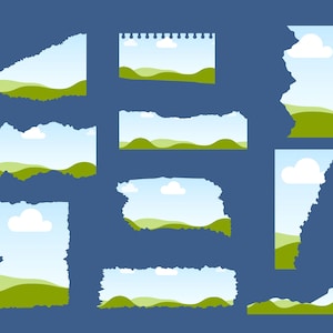 Ripped Paper Canva Frames Template | Drag and Drop Your Designs Easily ...