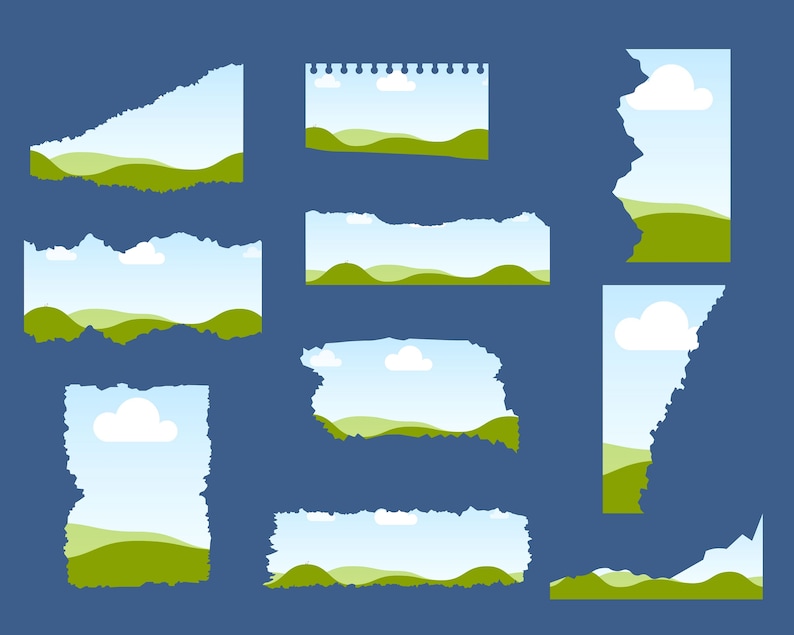 Ripped Paper Canva Frames Template Drag and Drop Your Designs Easily ...