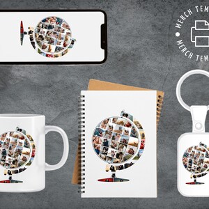 Picture Collage Globe Template | Gridart Canva | Image Collage | Pic ...