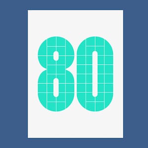 80 Number Collage Frame | 80 Collage Frame Canva Editable | 80th ...