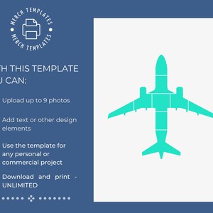 PRINTABLE Airplane Gift Collage Template | Collage for Airplane Crew ...