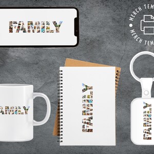 Picture Collage Family Word Template | Gridart Canva | Image Collage ...
