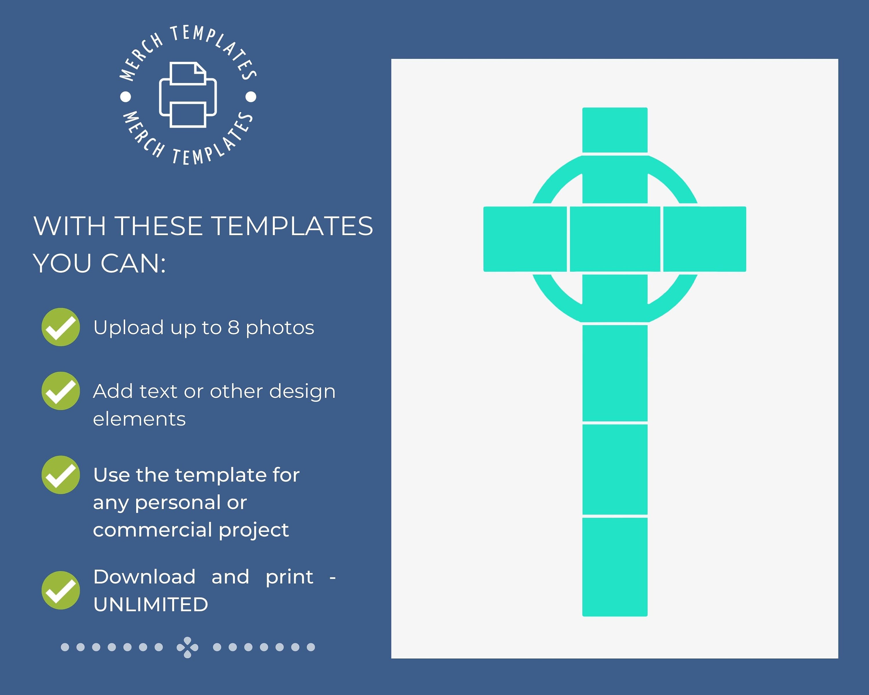 Picture Collage Crucifix Template Gridart Canva Image - Etsy