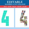 Custom 24th Birthday Number Collage Frame Personalized Photo Collage ...